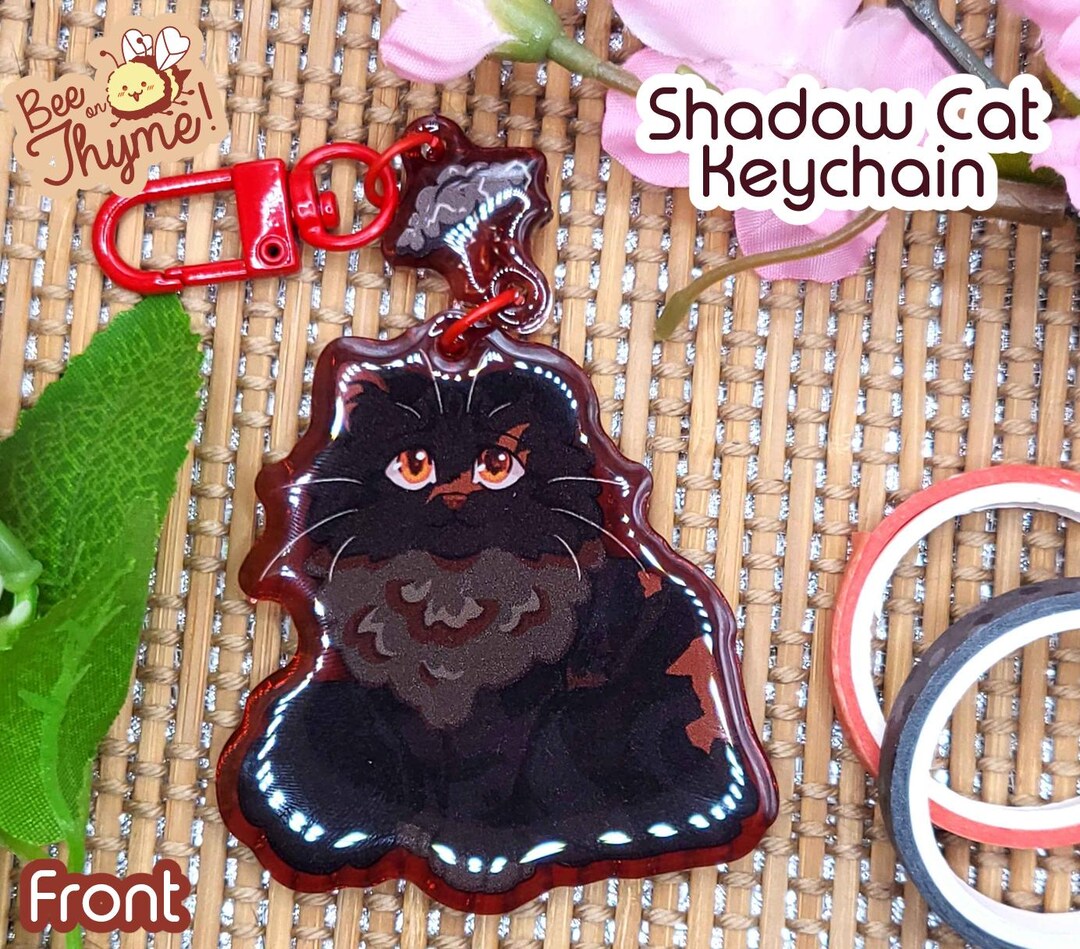 Shadow Cat Dangle Keychain - Etsy