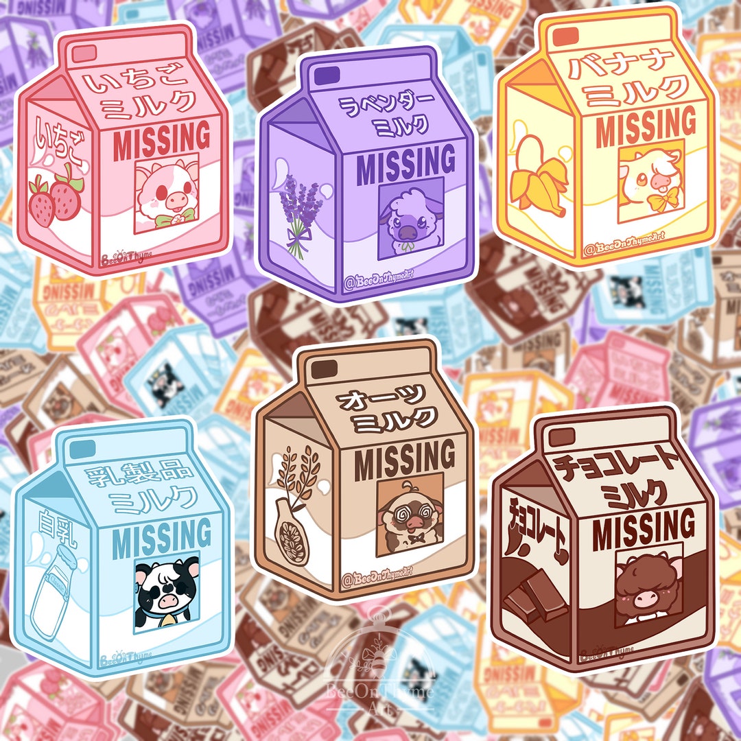 Missing Moos Milk Carton 3 Vinyl Stickers - Etsy