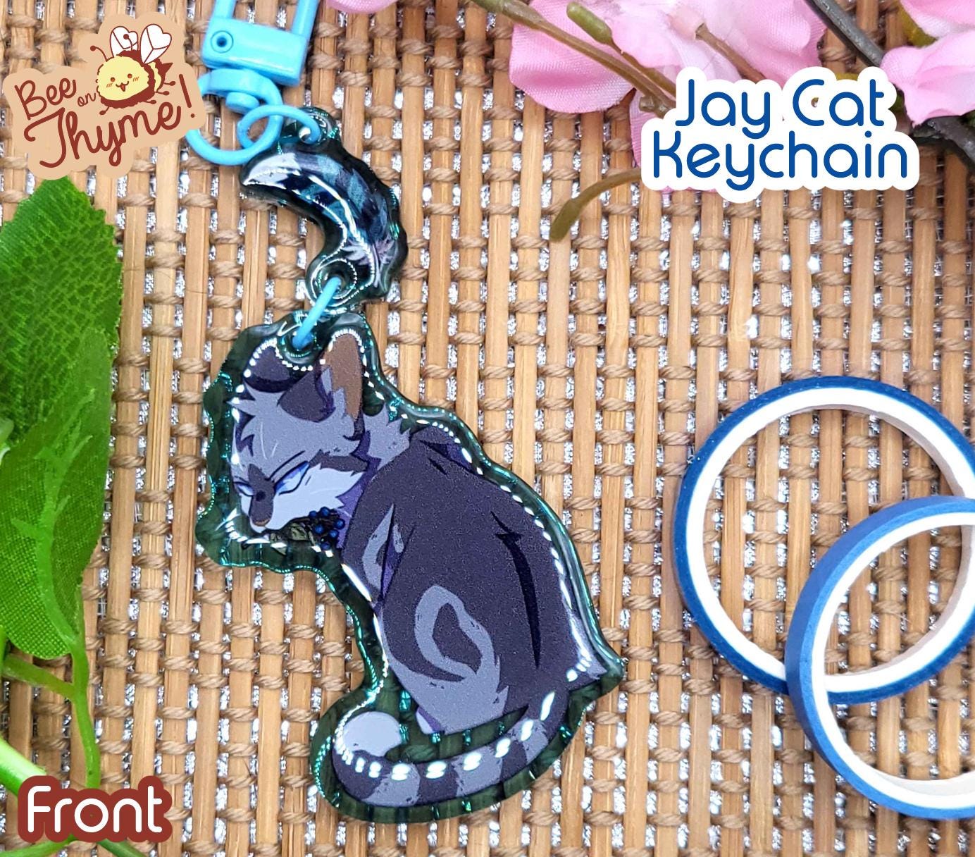 Jay Cat Dangle Keychain - Etsy