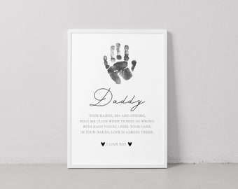 Handprint Art Craft Daddy Poem Father's Day Kids Baby - Etsy