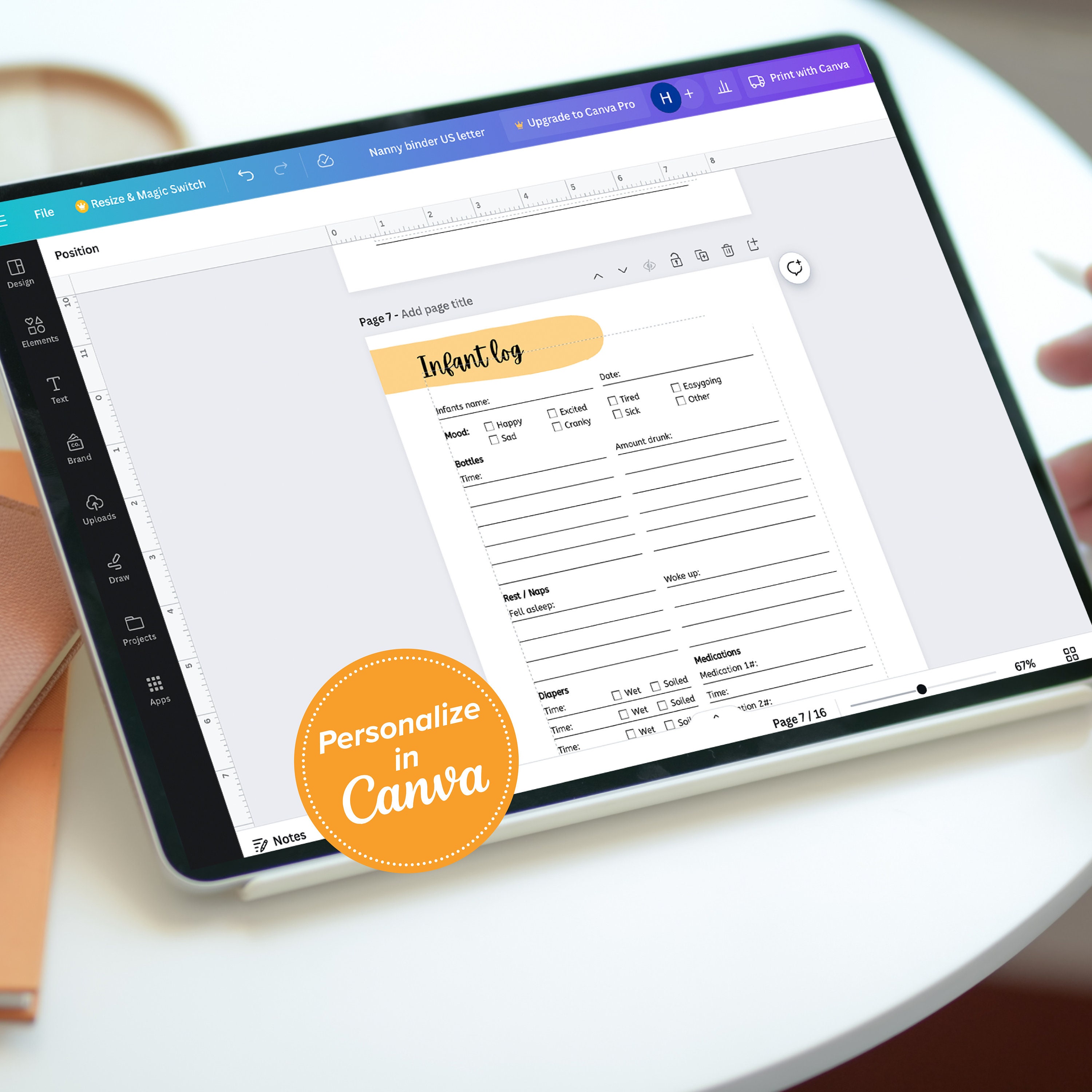 Nanny Binder Printer, Emergency Binder, Nanny Agreement, Infant Daily ...