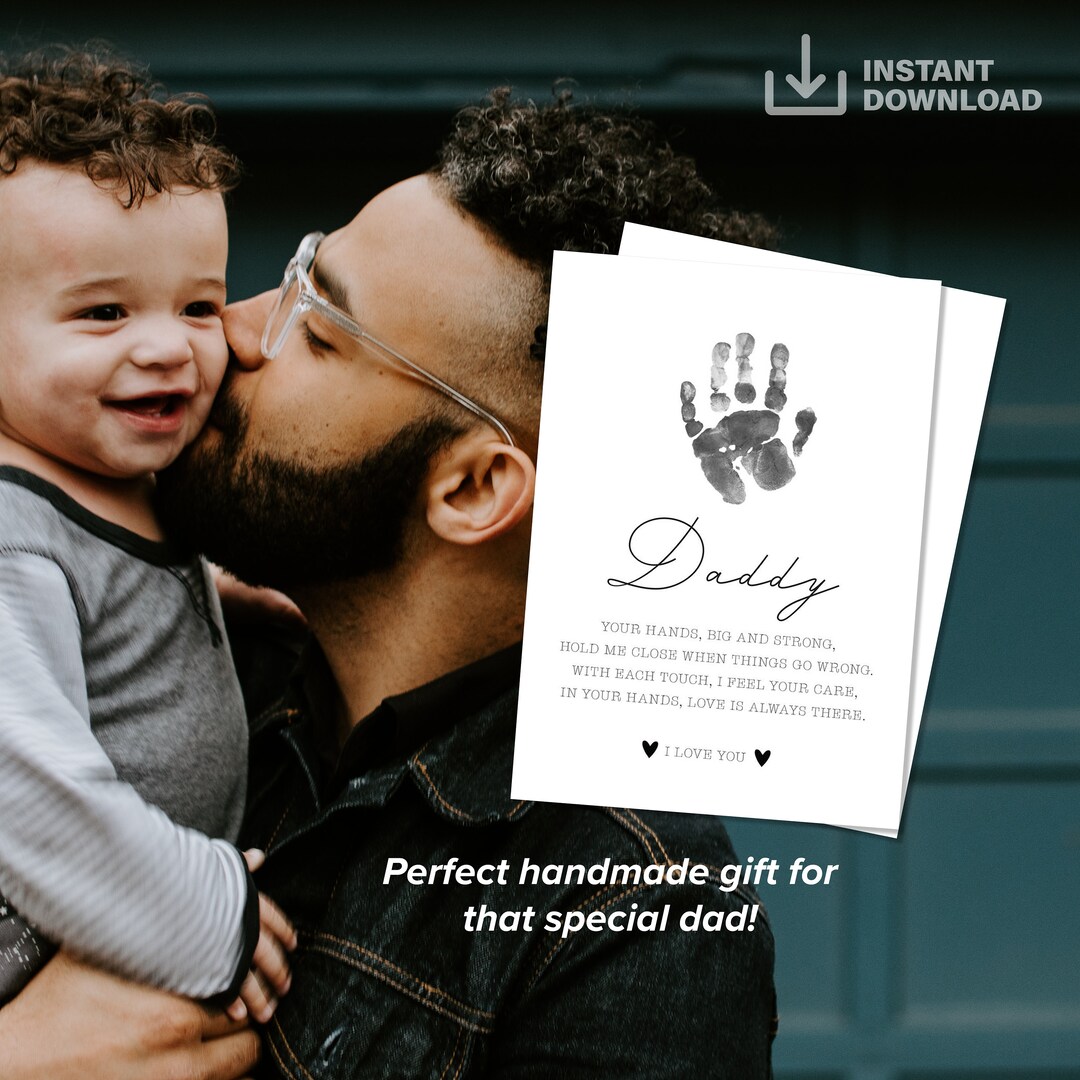 Daddy Handprint Art / Fathers Day Craft / Hand Art Craft Dad Father's ...