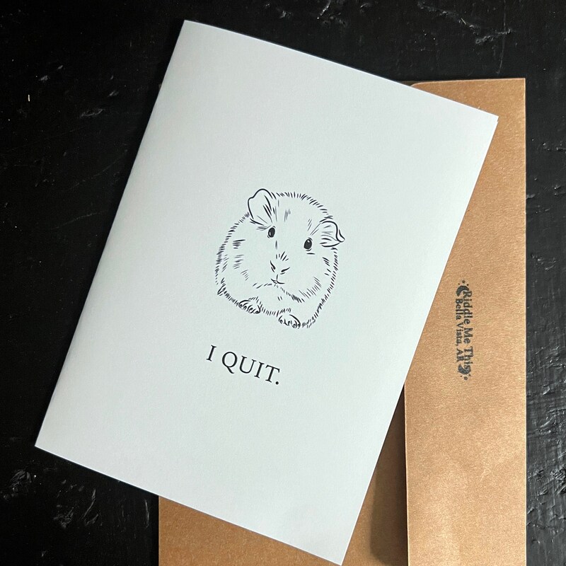 I Quit Card - Etsy