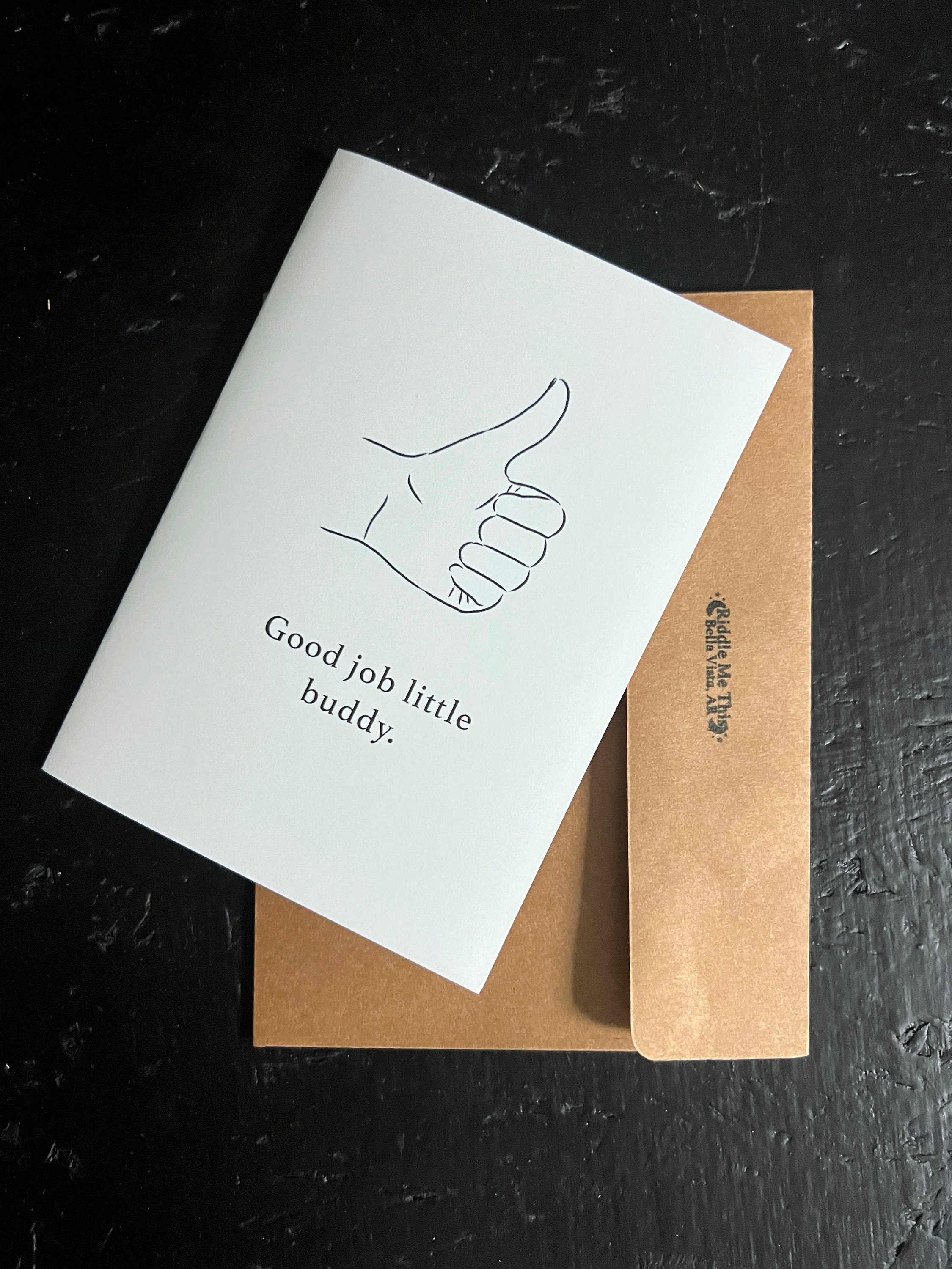 Printable Version: Good Job Little Buddy Card - Etsy UK