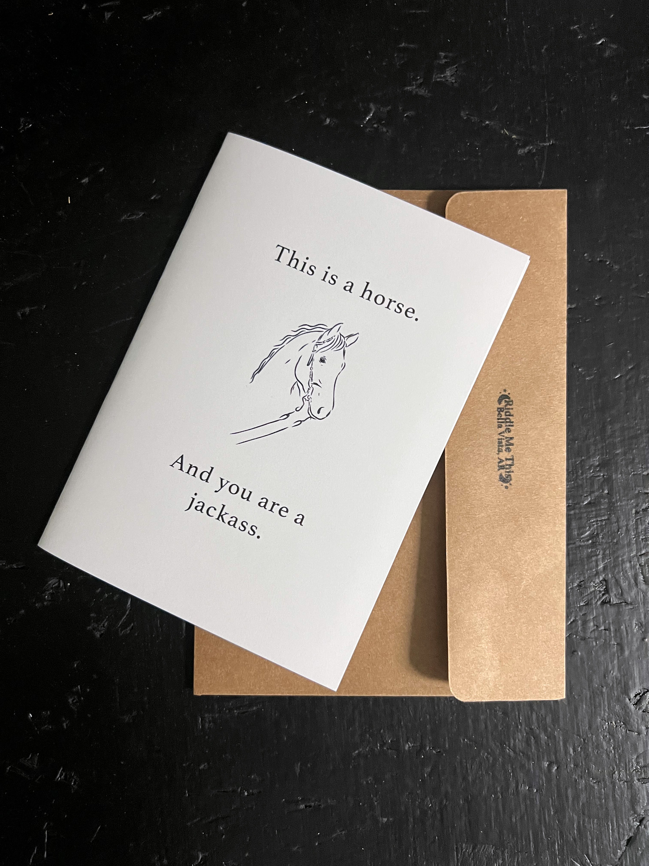 Printable Version: You're a Jackass Card - Etsy