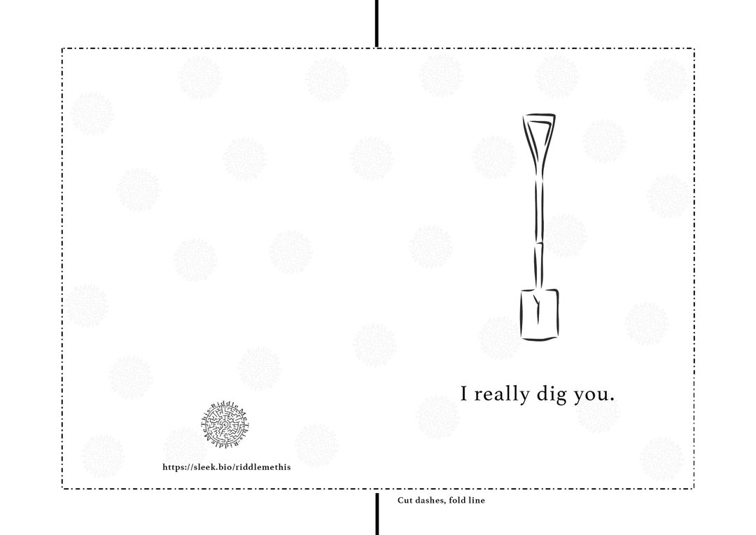Printable Version: I Really Dig You Card - Etsy