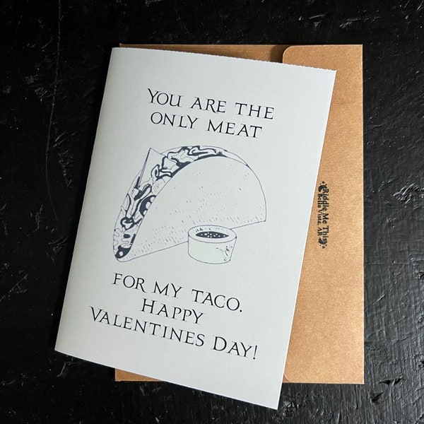 Taco Valentine Card - Etsy