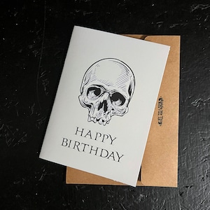 Happy Birthday Skull Card - Etsy