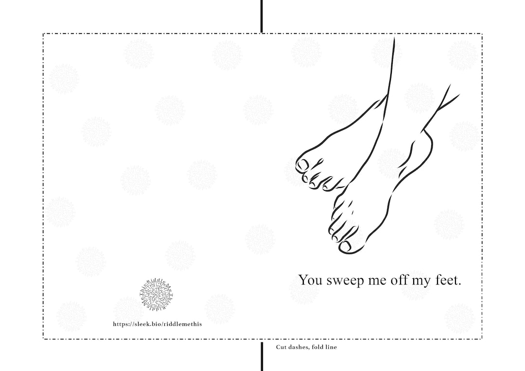 Printable Version: You Sweep Me off My Feet Card - Etsy