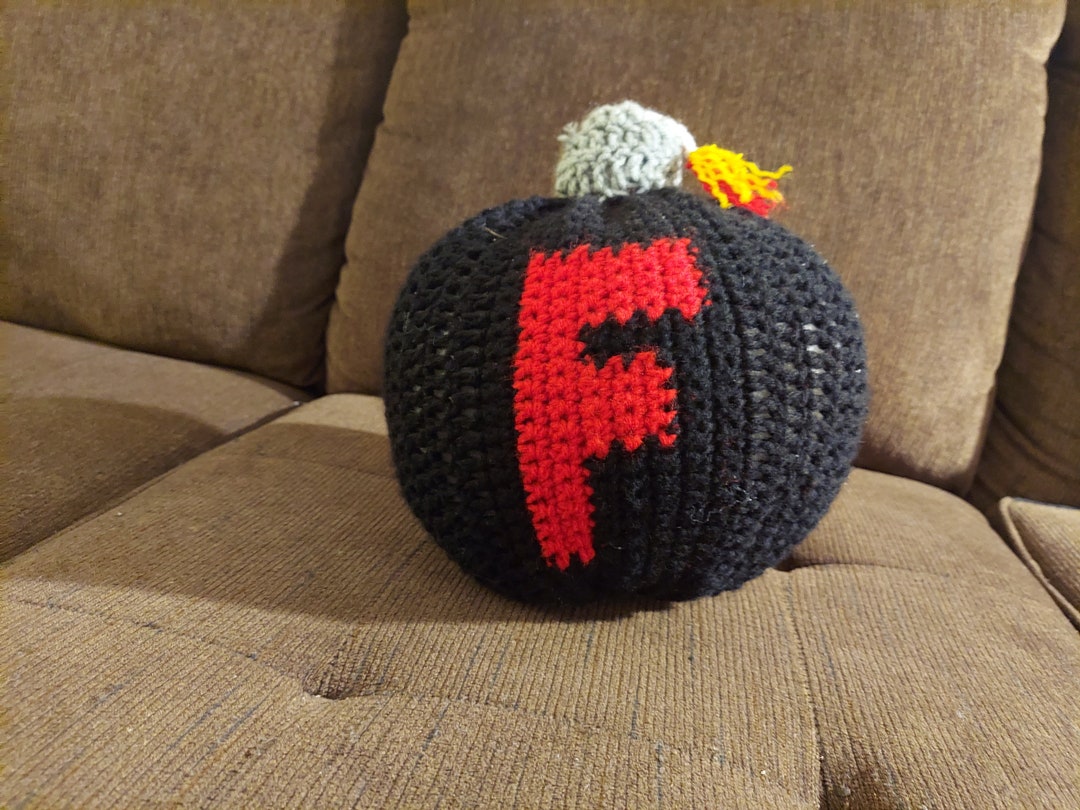Handmade Crochet F Bomb Pillow - Etsy