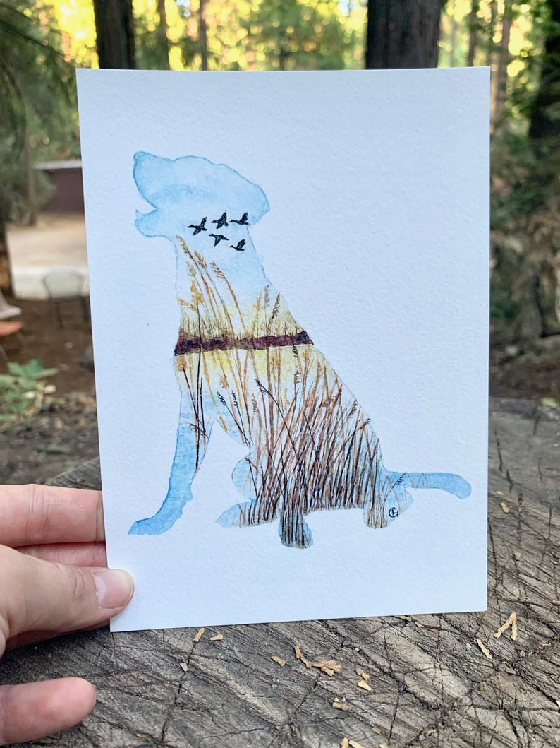 Bird Dog Watercolor Print or Sticker of Hand-painted Original - Etsy