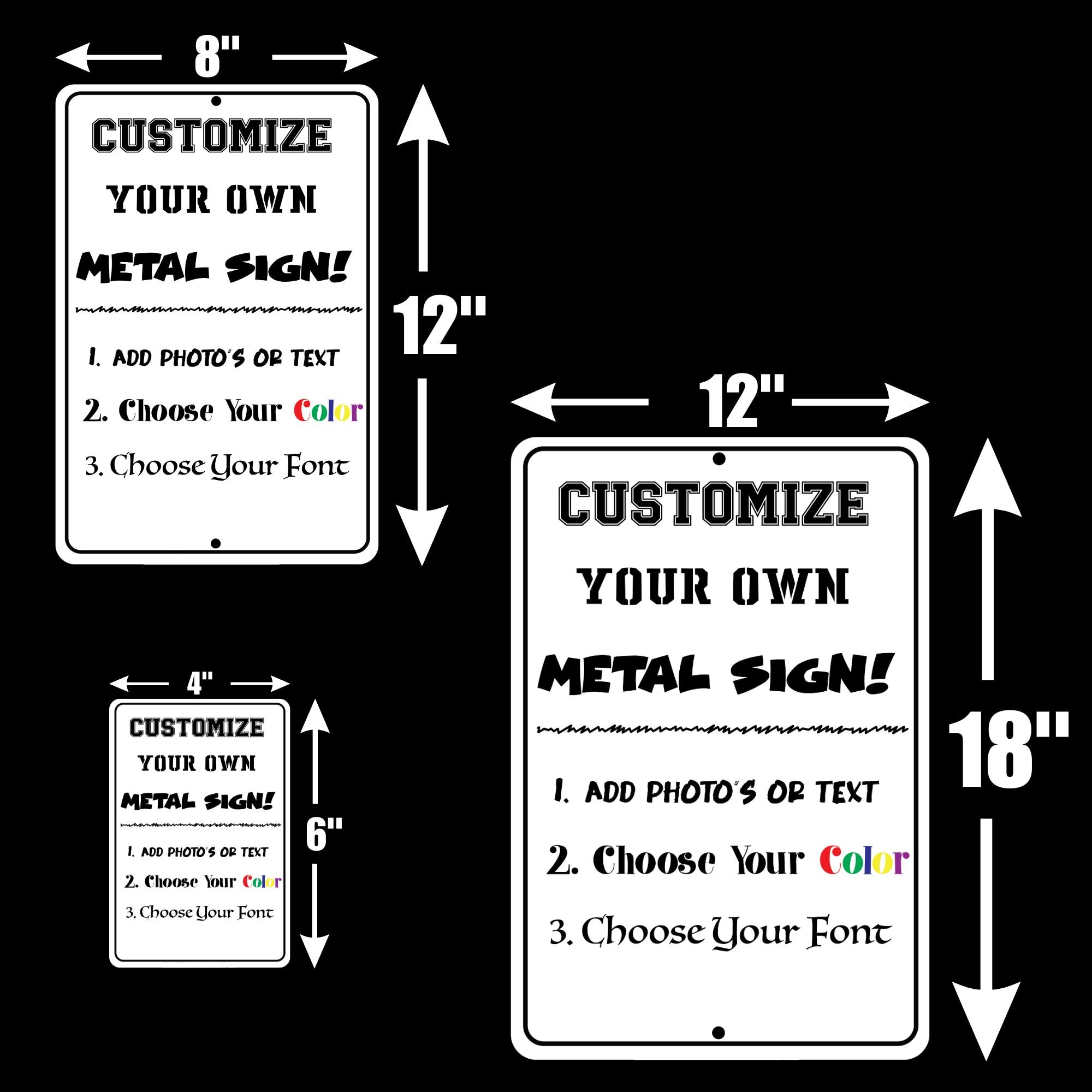 Custom Aluminum Sign: Personalized Metal Sign, Business or Home - Etsy