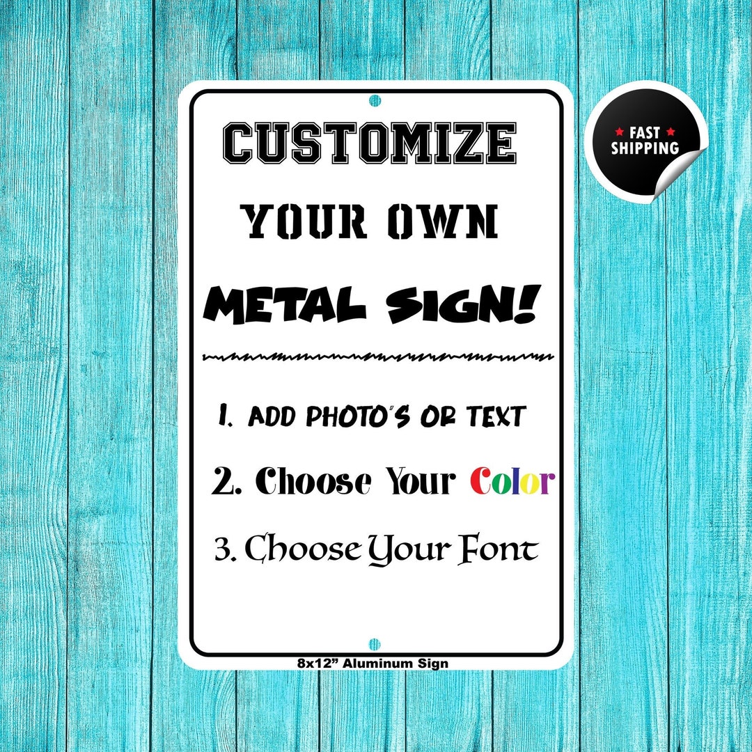 Custom Metal Sign Parking Sign, Personalized Aluminum Sign, Gameroom ...