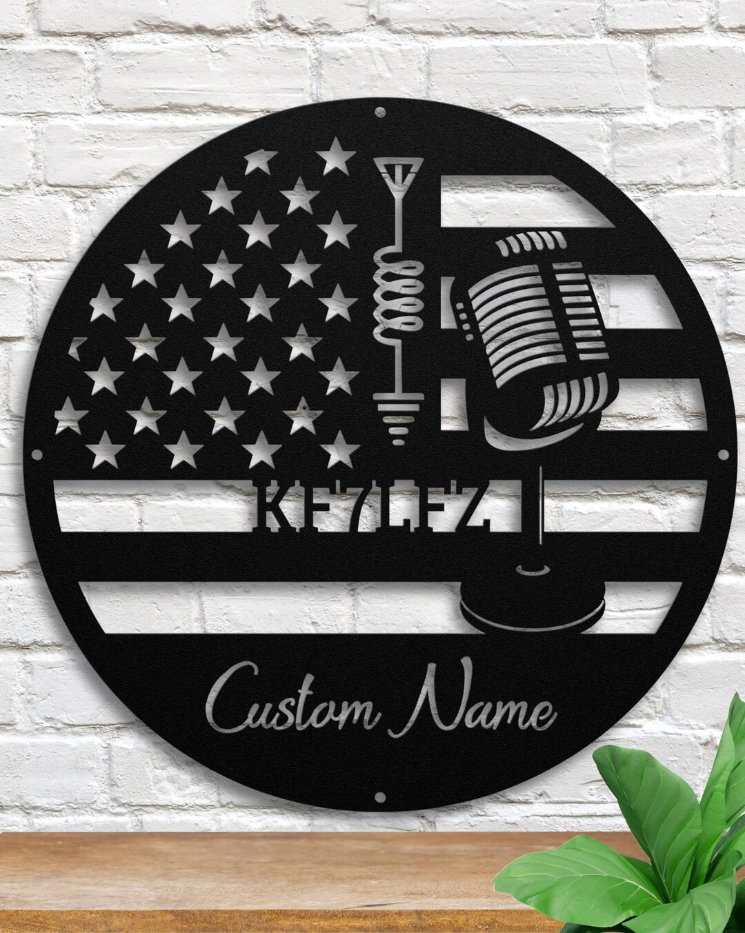 Ham Radio Metal Sign, Custom Call Sign Decor, Personalized Amateur ...