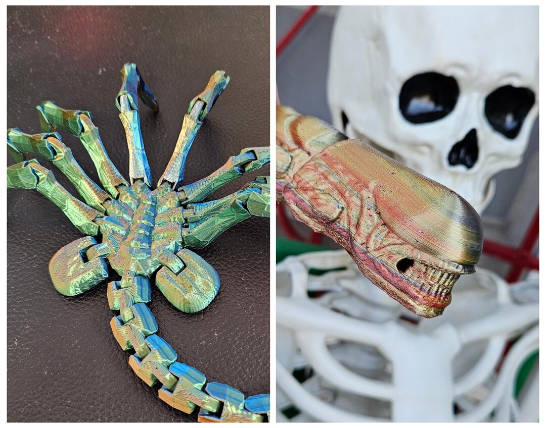 3D Printed Articulated "pet" Face Hugger OR Chest Burster - Etsy