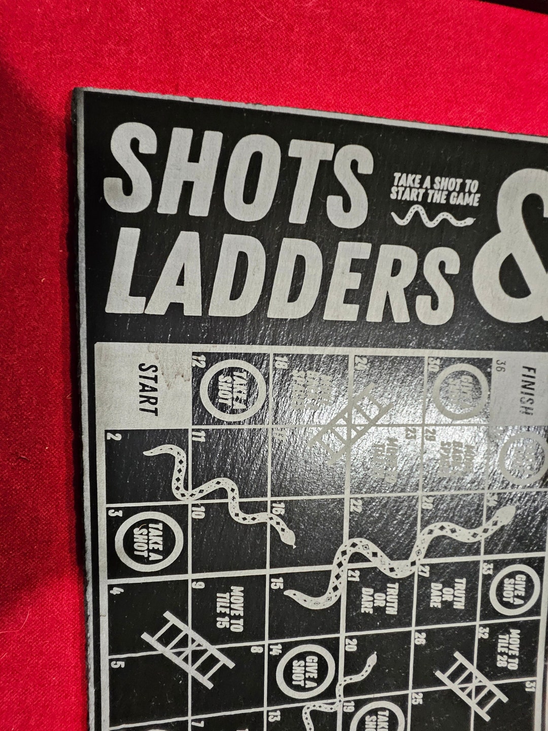 Shots and Ladders Slate Board - Etsy