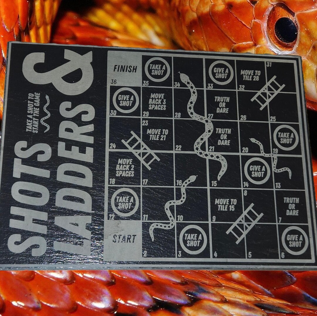 Shots and Ladders Slate Board - Etsy