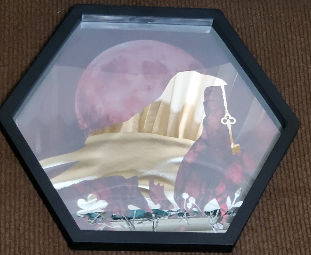 Hexagon Crow Mirror - Etsy