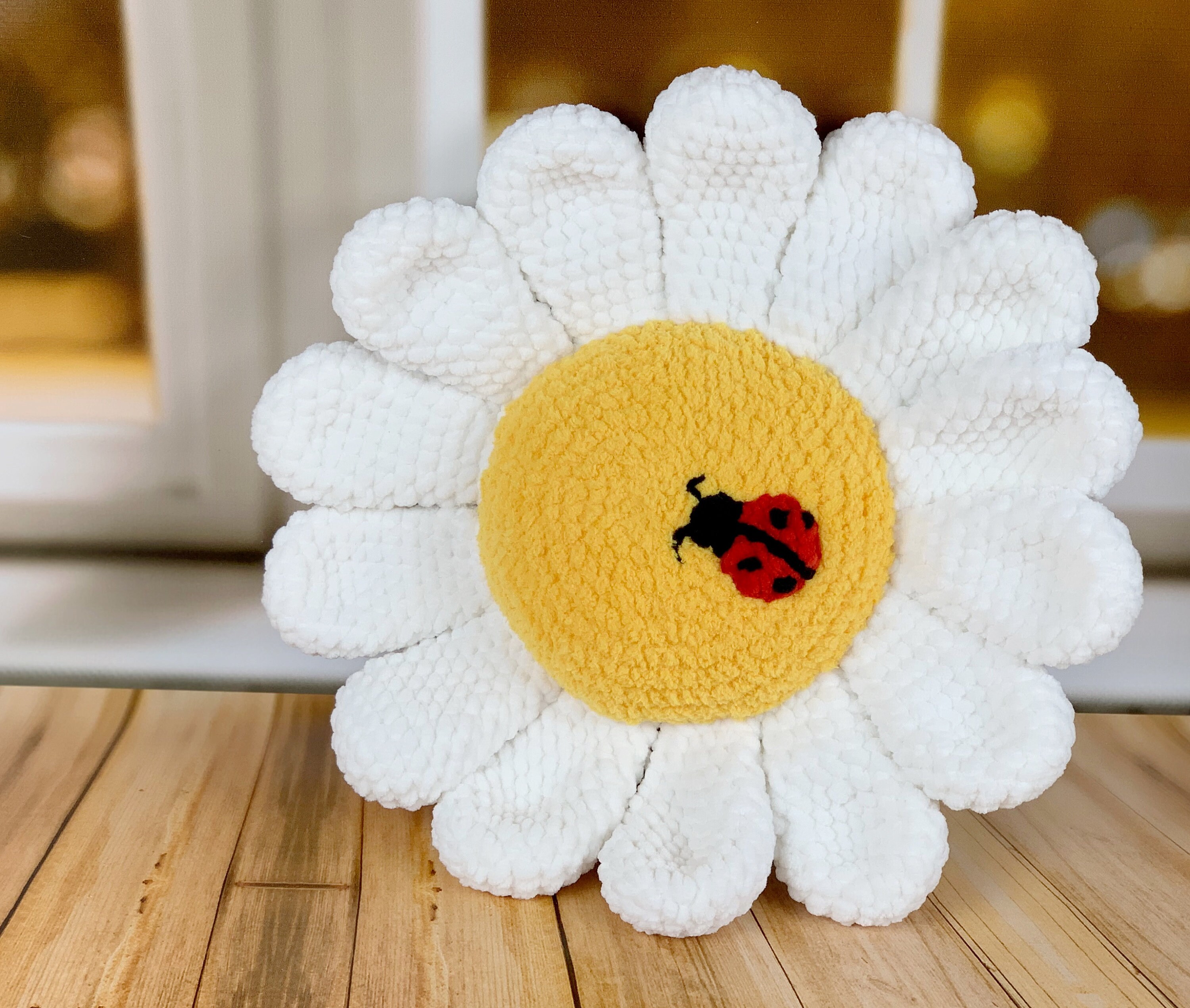Daisy Flower Pillow Crochet Pattern PDF Amigurumi Flower - Etsy