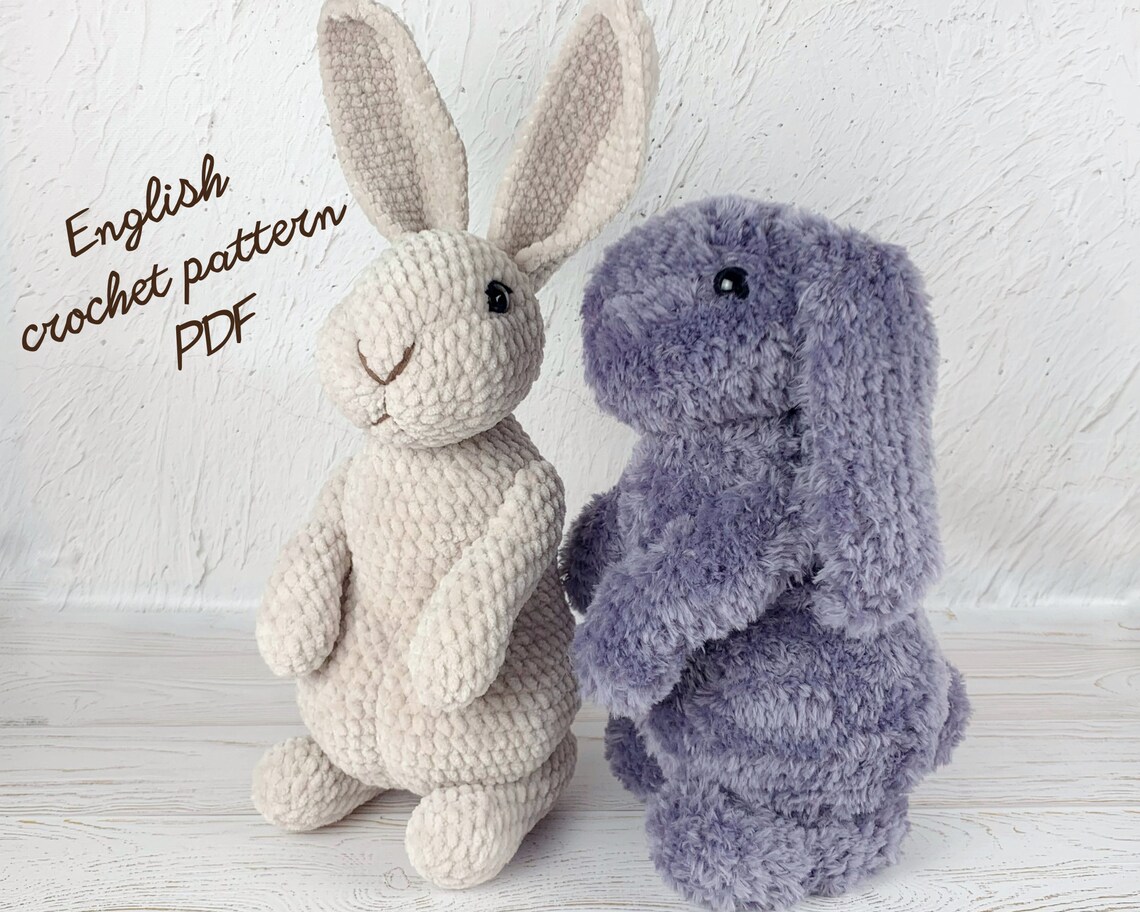 Plush Rabbit bunny Crochet Pattern PDF Realistic Rabbit - Etsy