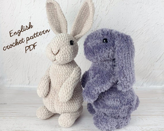 Plush Rabbit bunny Crochet Pattern PDF Realistic Rabbit - Etsy