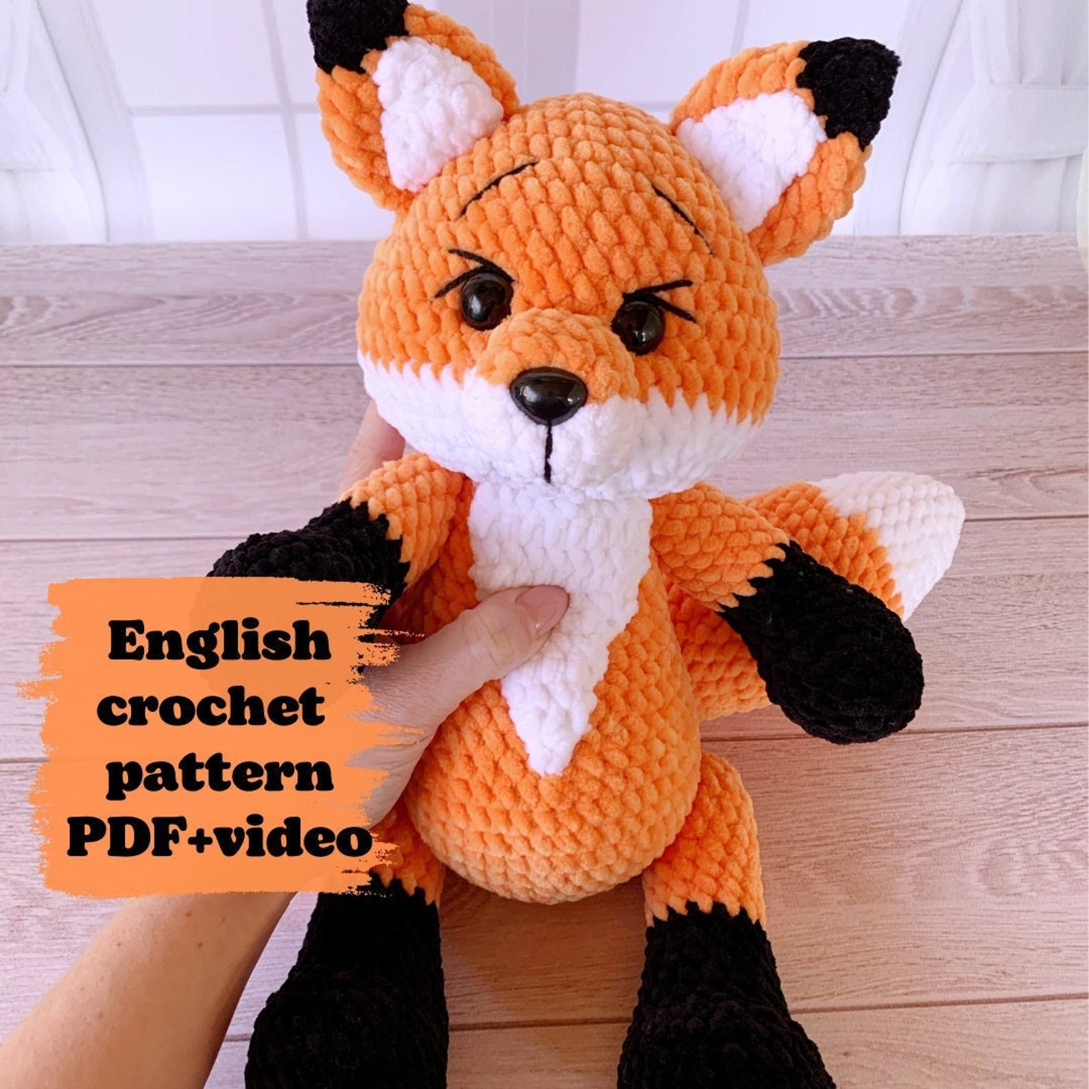 Crochet Fox Plush Pattern Amigurumi Plushie Pattern PDF - Etsy