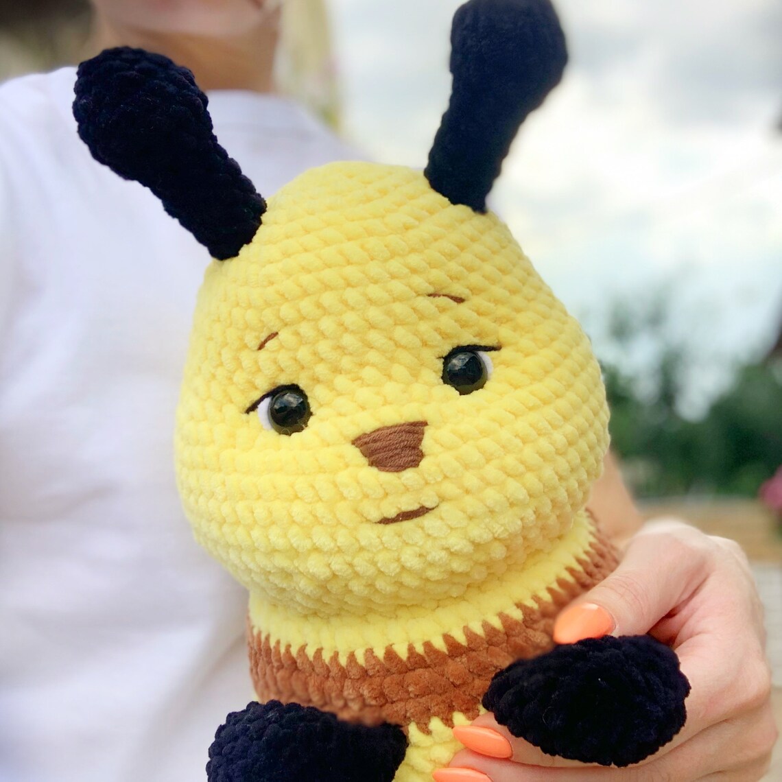 Crochet Bee Plush Pattern PDF Plushie Amigurumi Pillow - Etsy