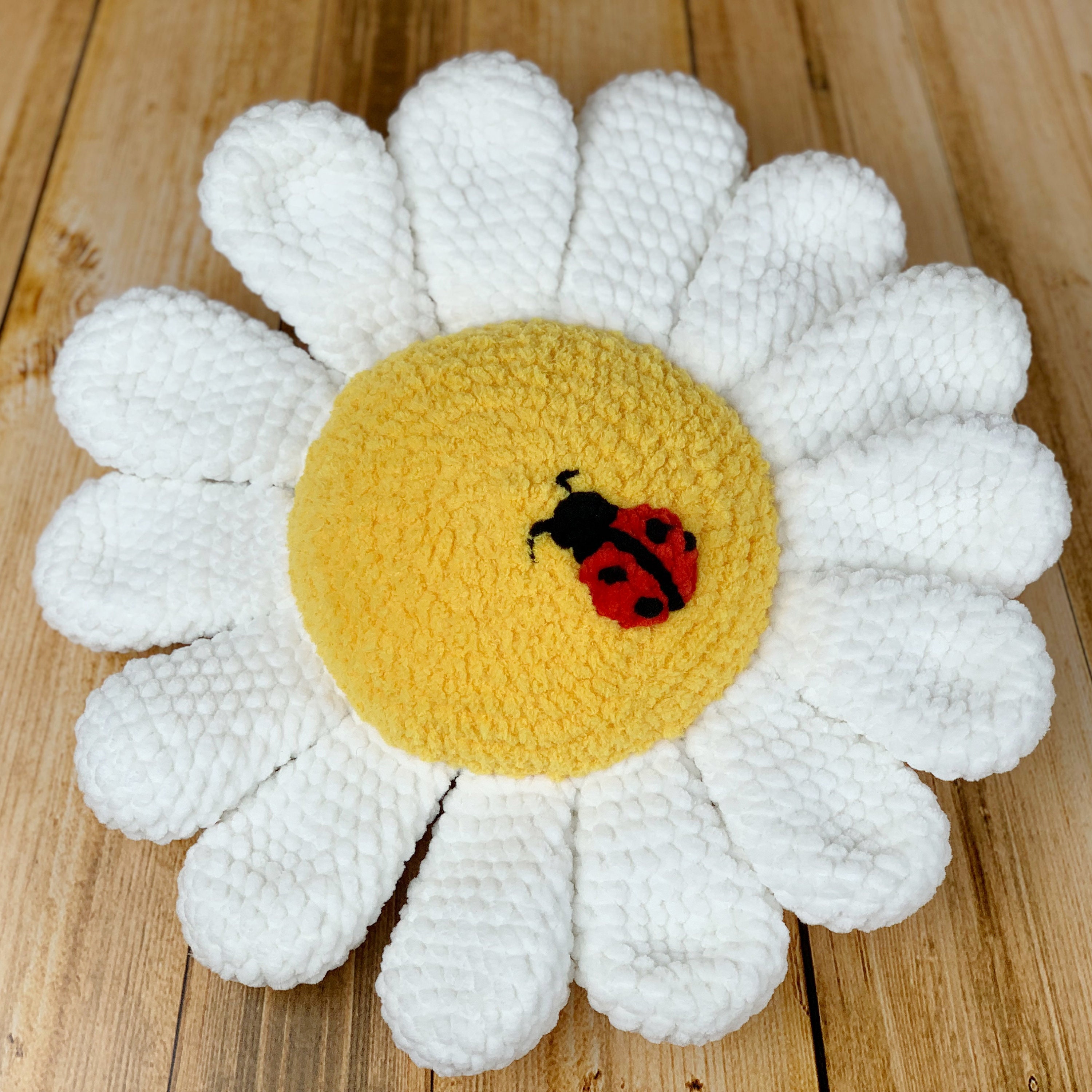 Daisy Flower Pillow Crochet Pattern PDF Amigurumi Flower - Etsy