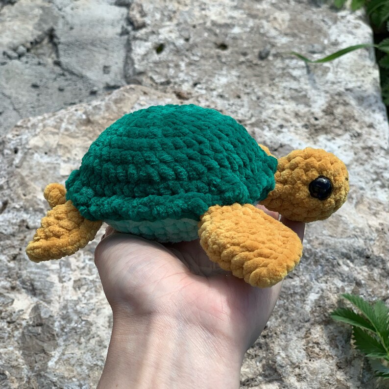 Easy Crochet Sea Turtle Pattern PDF Amigurumi Plush Stuffed - Etsy