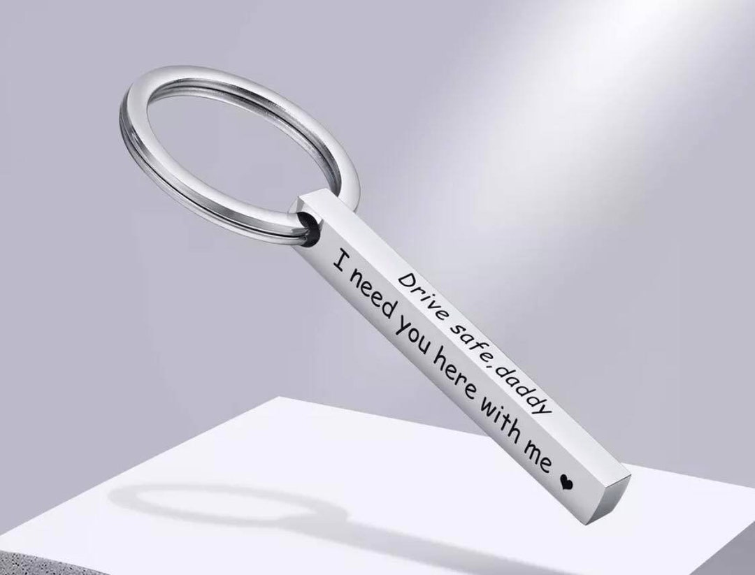Bar Keychain, Laser Engraved, Rectangular Keychain, Fully Customizable ...