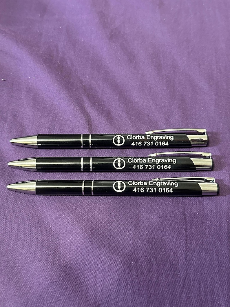 Custom Pen, Laser Engraved Metal Pen, Business, Logo, Name, Fully ...