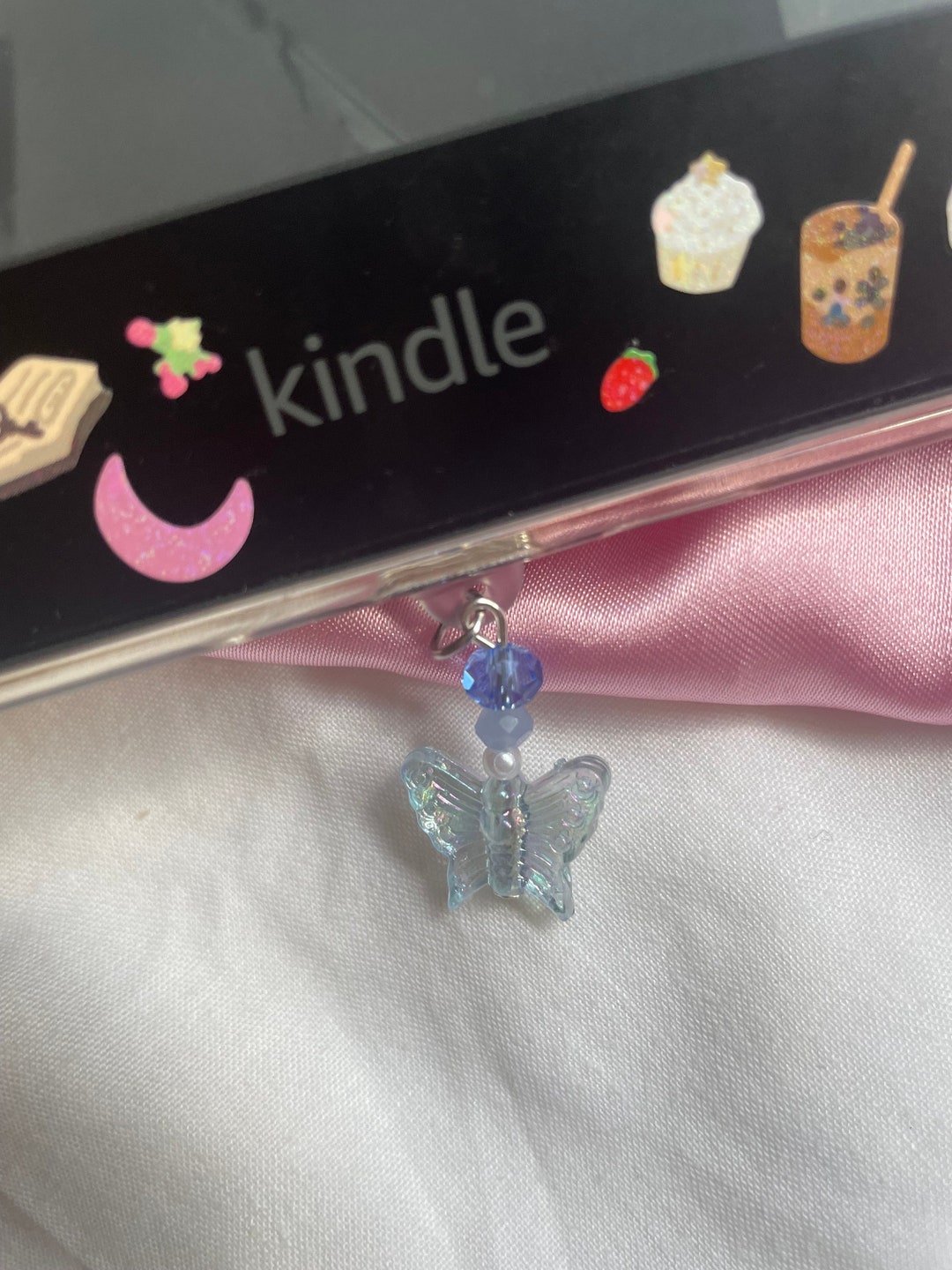 Blue Butterfly Charm Kindle Dust Plug | Aesthetic, Butterfly, Kindle, E ...