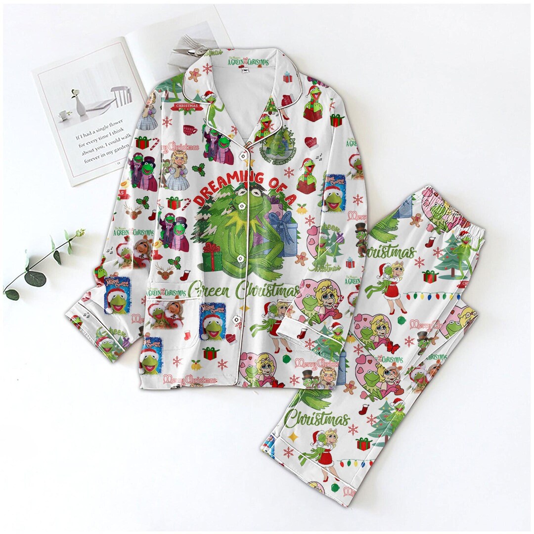 Retro Muppet Christmas Carol Pajamas Set Kermit the Frog Miss - Etsy