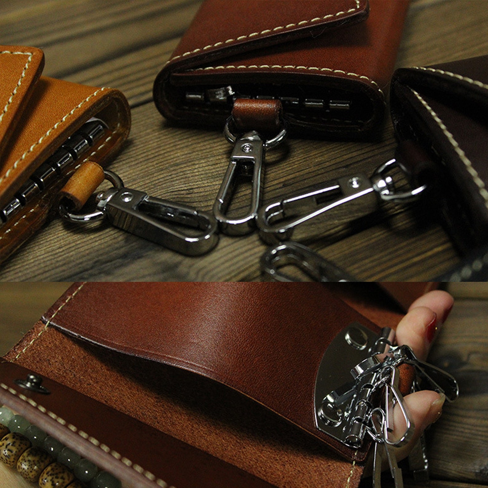 Leather Key Case Leather Key Holder Wallet Key Organizer Bag - Etsy ...