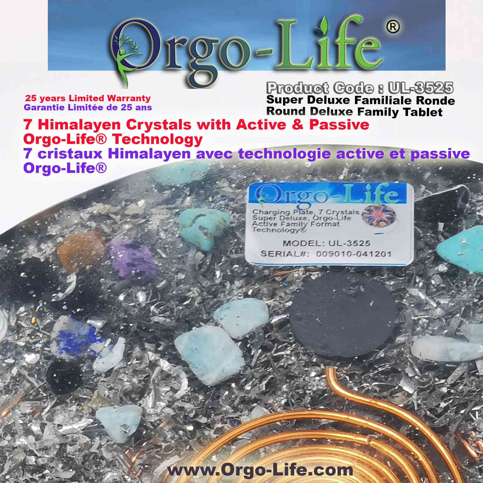 UL-3525, Himalayan Crystals, Family Size Round Tablet 8.75'' With ...