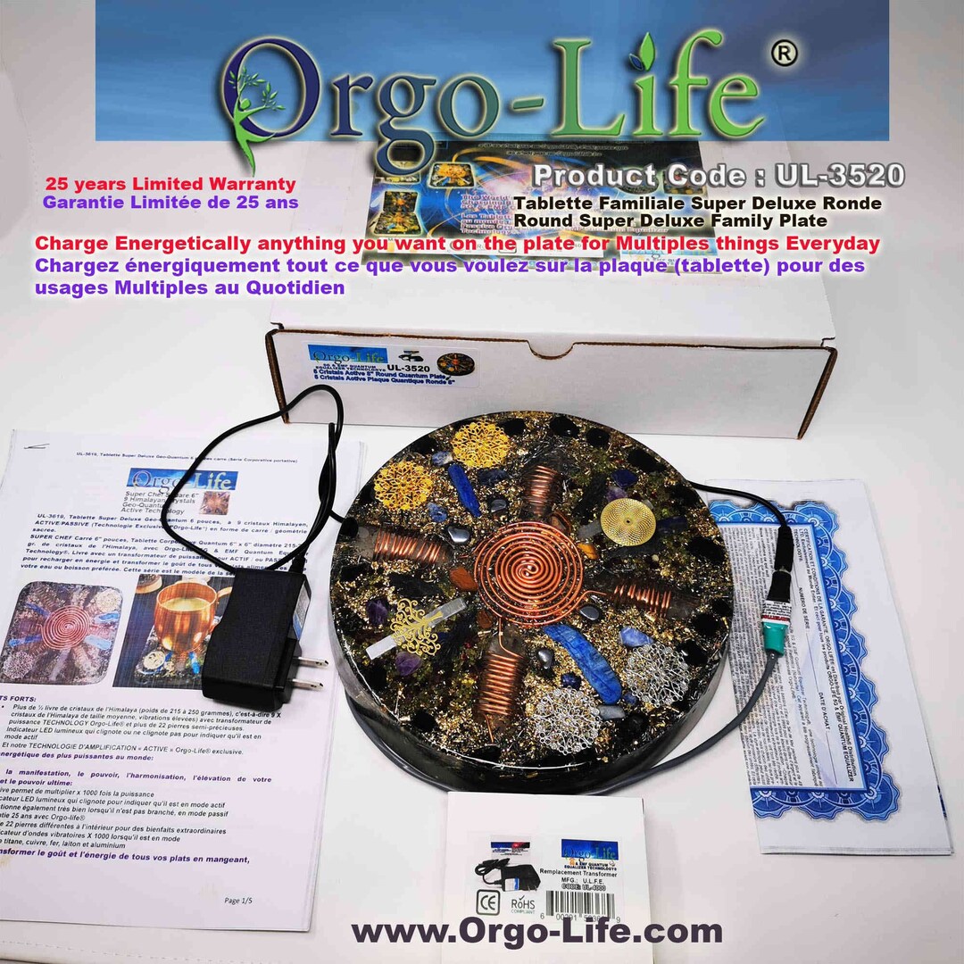 Himalayan Crystal Energy Plate: Quantum Technology, Orgo-life UL-3520 ...