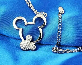 Mickey Mouse Diamond Necklace - Etsy
