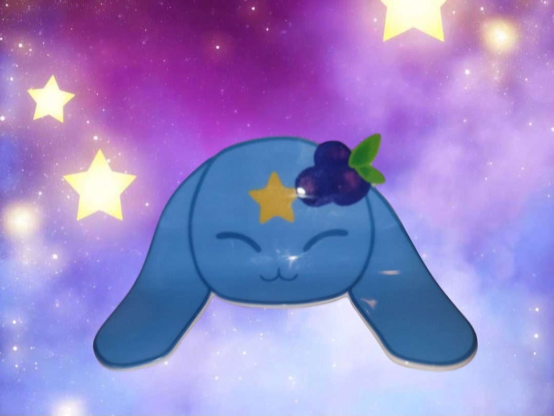 Blueberry Berri Galaxy Bunny Hair Claw Clip [preorder] - Etsy