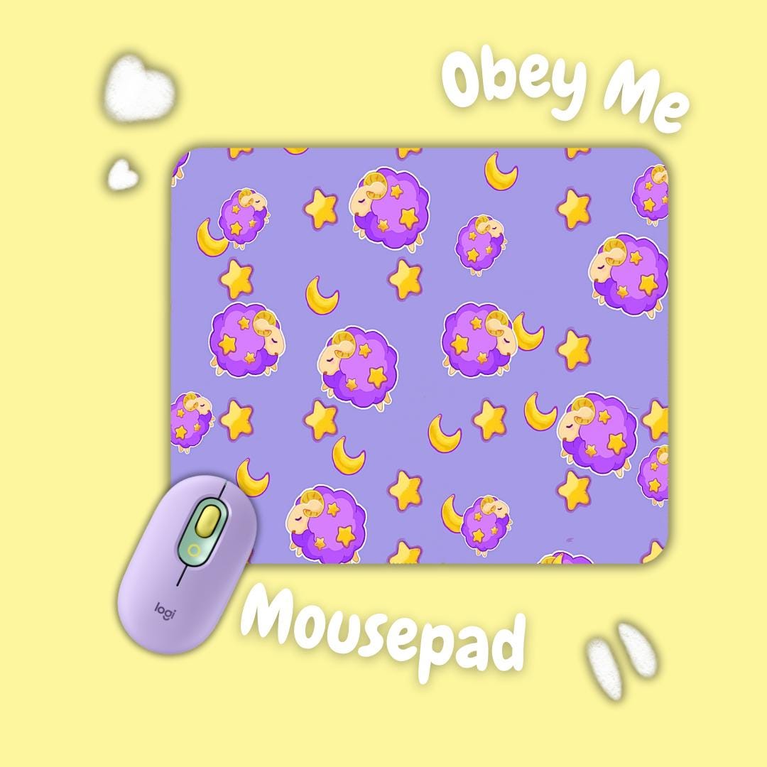 Dream Sheep Obey Me Mouse Pad | Anime Otome Gaming Desk Mat | Kawaii ...