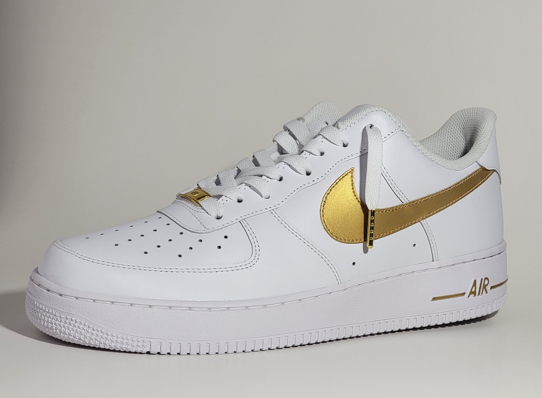 Custom Air Force 1 Gold Custom Shoes Custom Air Force One Custom Shoes ...