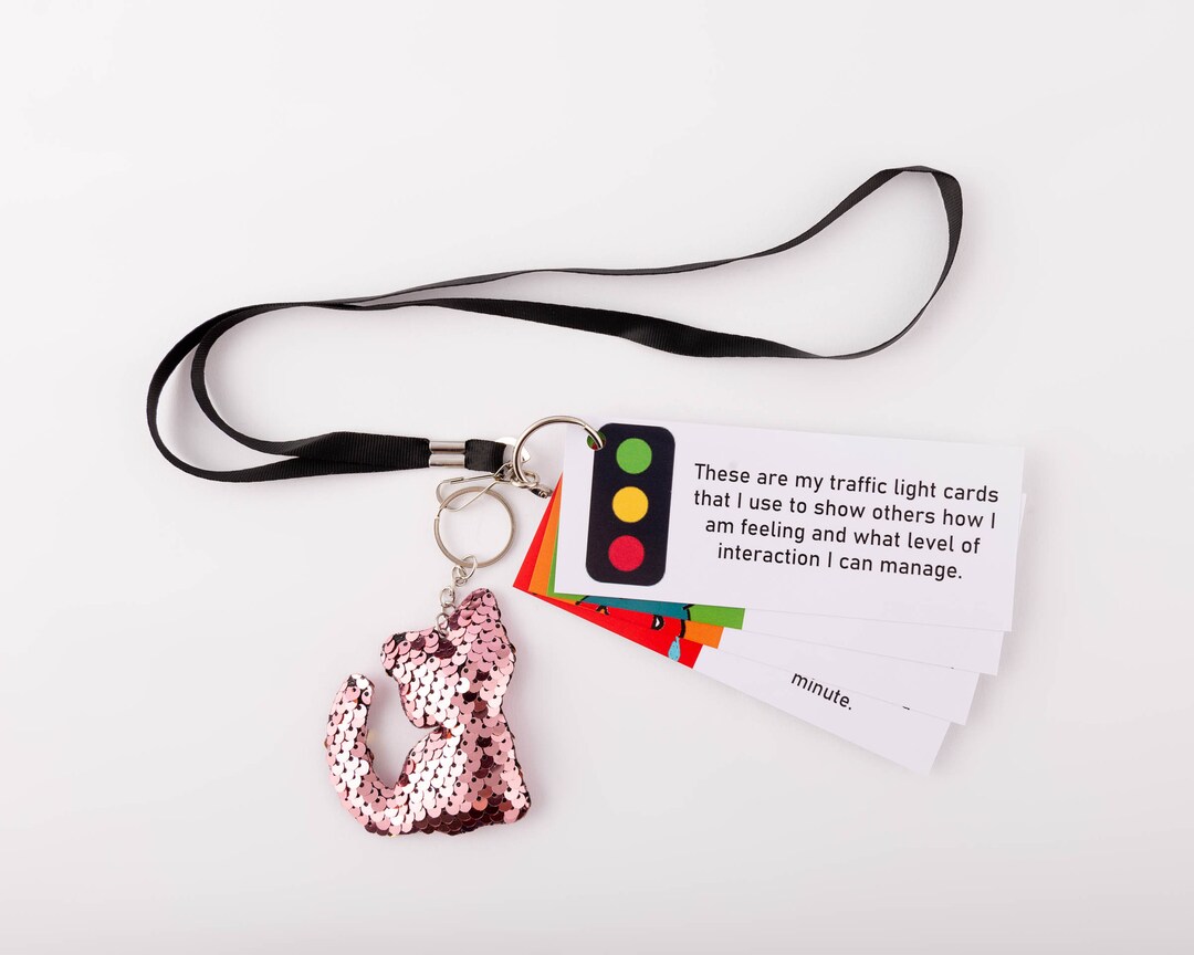 Autism Communication Cards for Non-verbal Communicators, Autism Lanyard ...