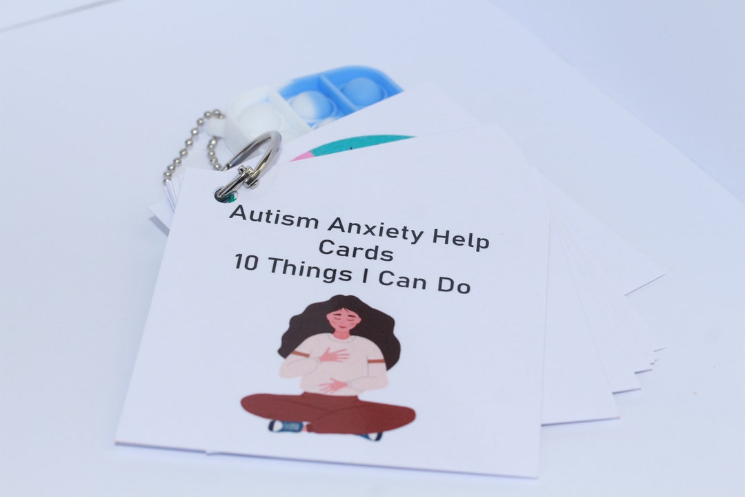 Anxiety Relief Aid Cards, Calm Down Kit With Fidget Toy, Coping Skills ...