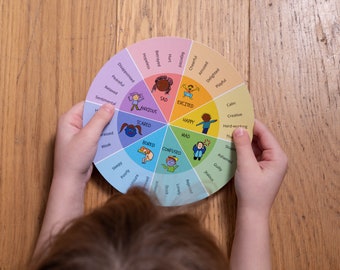 Emotions Wheel for Kids, Childrens Therapy Resources and Emotional ...