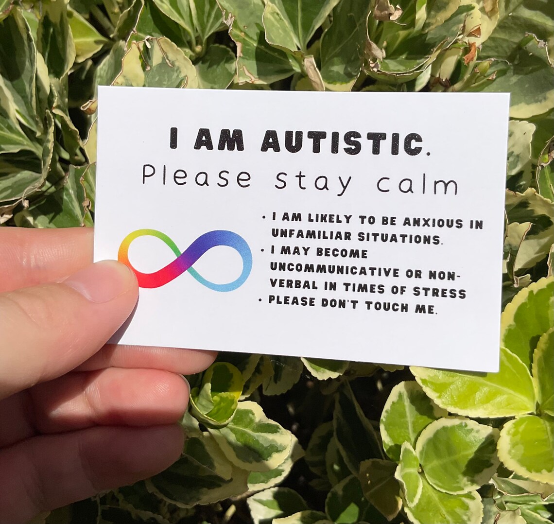 Autism Alert Card - Etsy