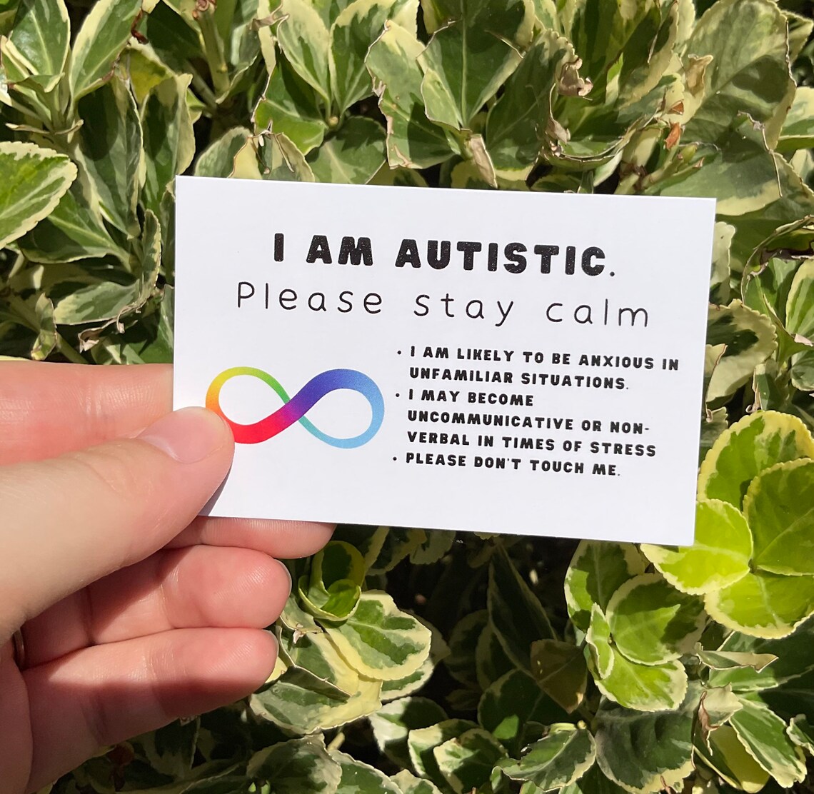 Autism Alert Card - Etsy