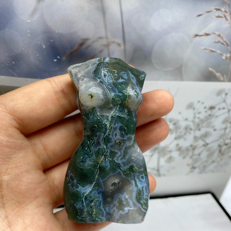 Moss Agate Women Sculpture - Etsy