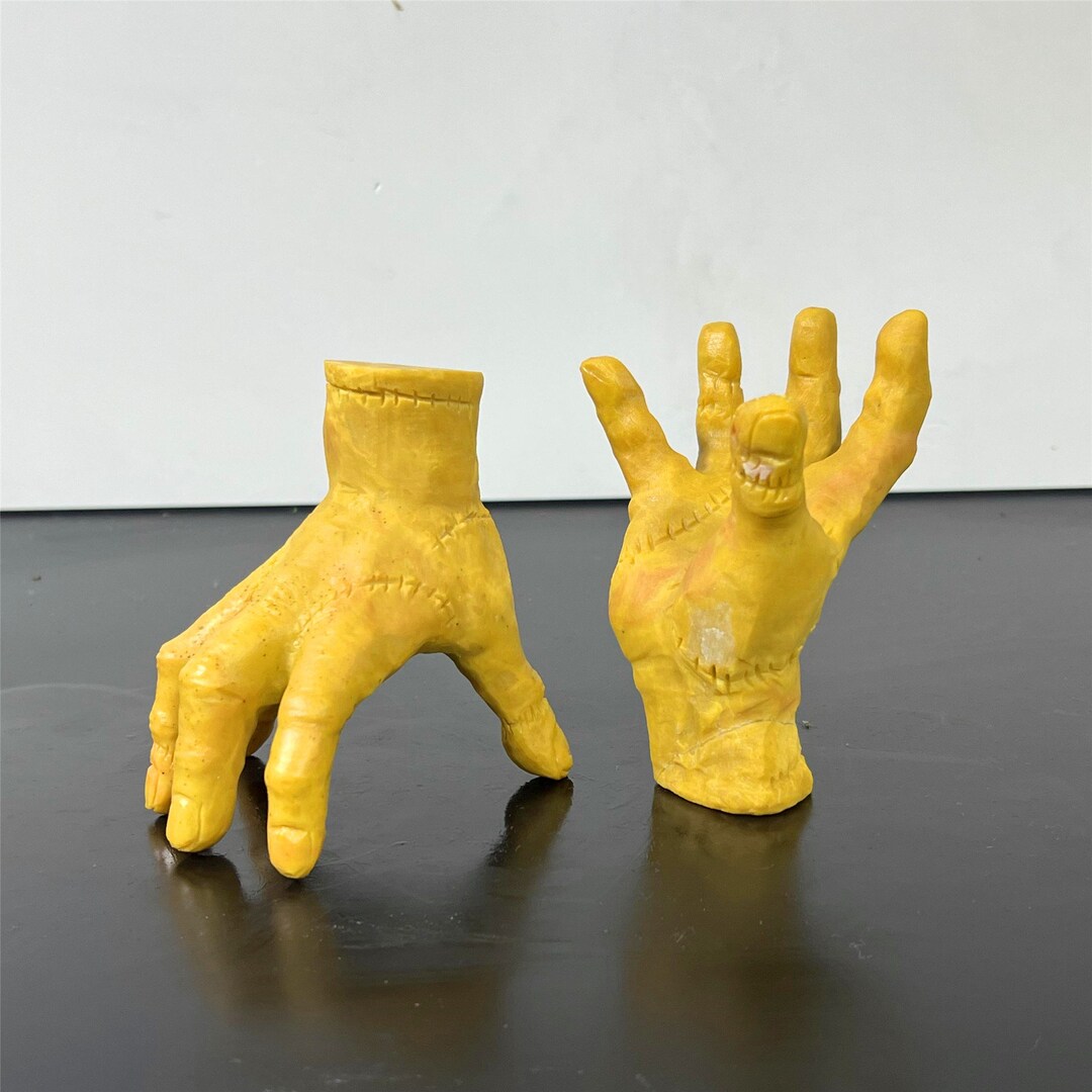 Natural Hand Yellow Rare Stone Palm Carved,quartz Crystal Demon ...