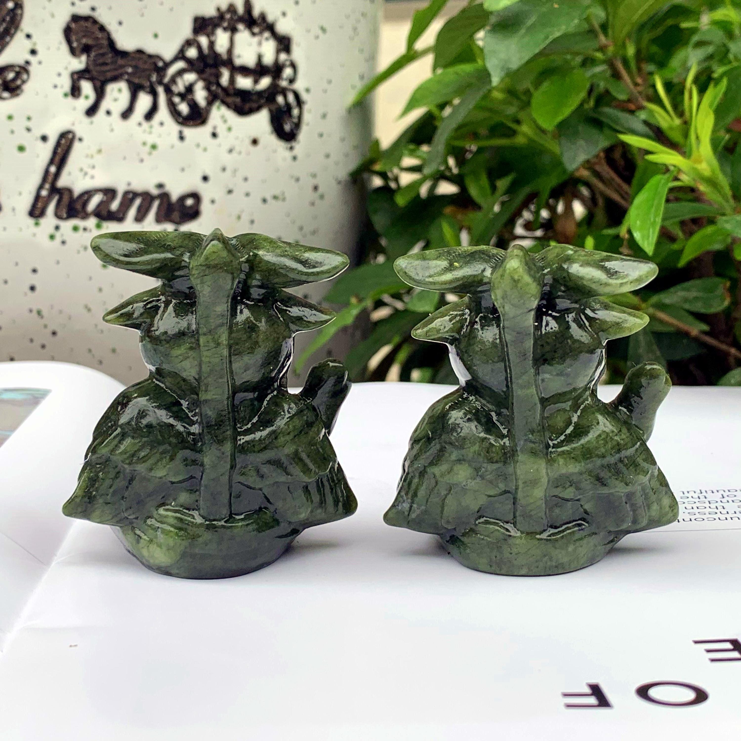 2.4“ Natural Green Jade Yoga Sheep,quartz Crystal Goat,crystal Animal ...