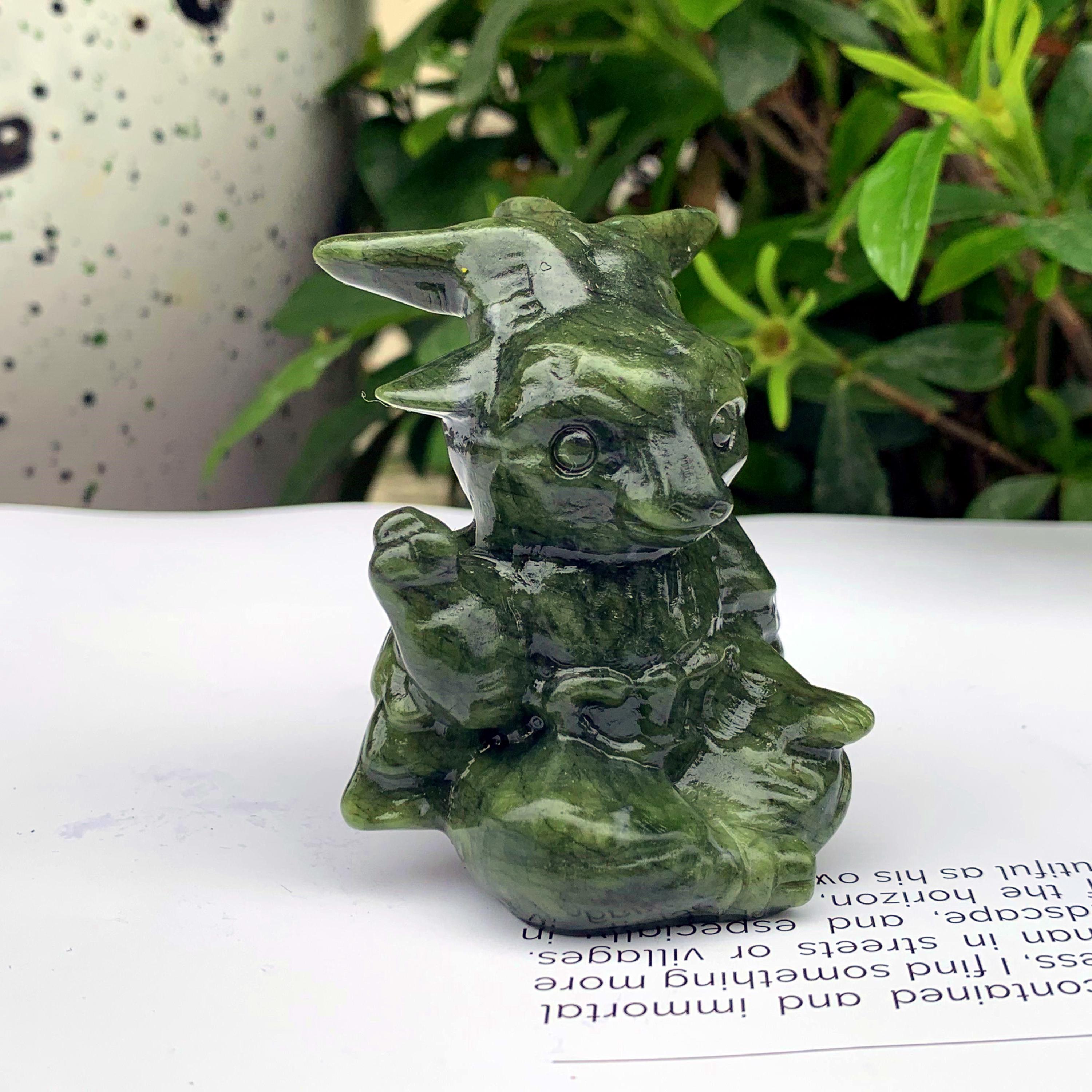 2.4“ Natural Green Jade Yoga Sheep,quartz Crystal Goat,crystal Animal ...