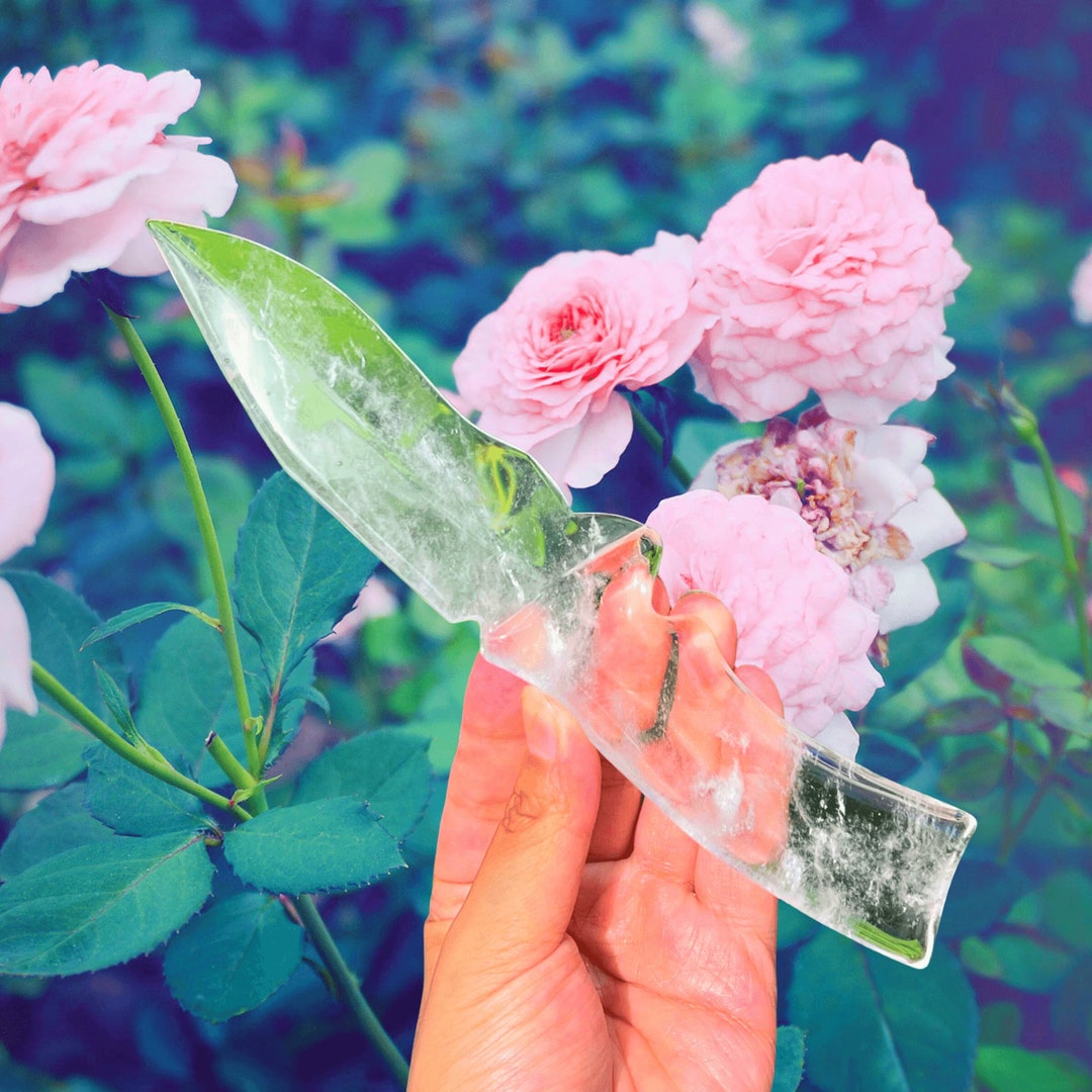 Natural Hand Carved Clear Quartz Knife,crystal Quartz Dagger,healing ...